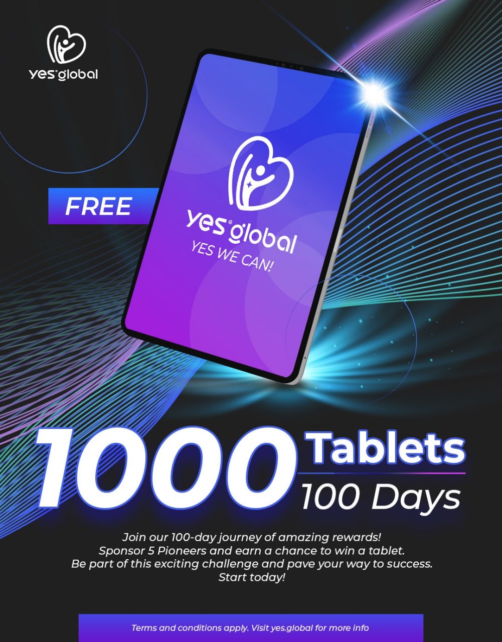 1000 Tablets in 100 Days Campaign – Yes Global